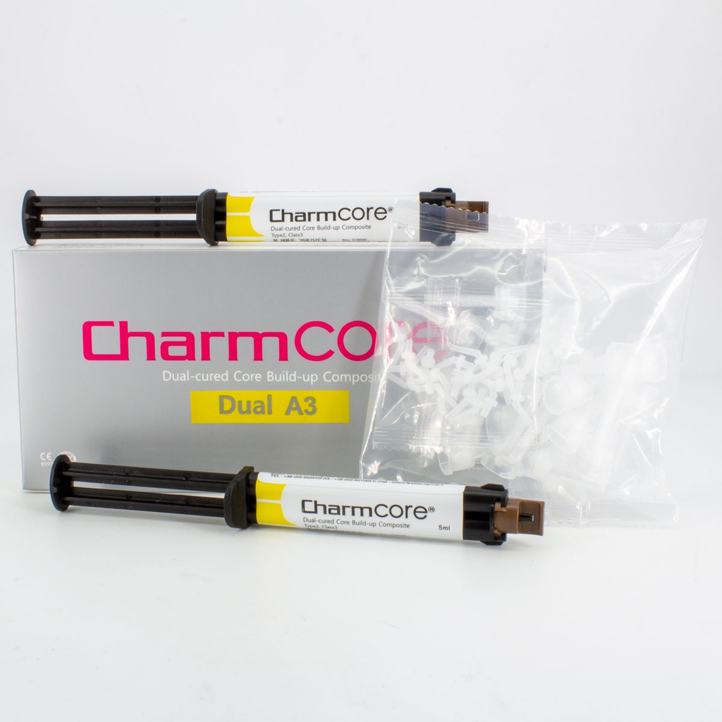 Cemento resinoso dual Reconstructor muñones CharmCore Dentkist | Biotech Chile